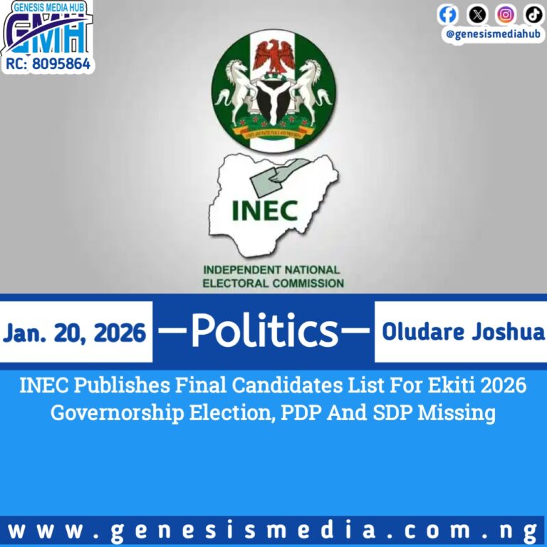 ‎INEC Publishes Final Candidates List For Ekiti 2026 Governorship ...